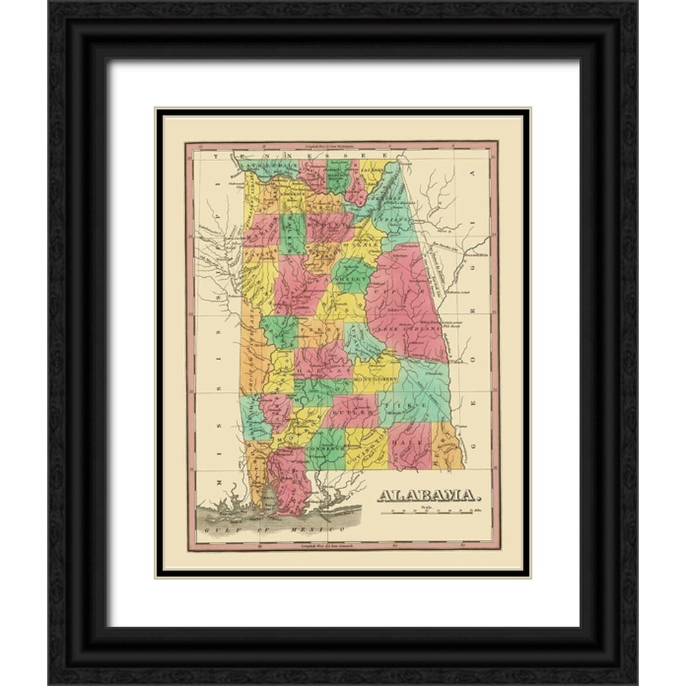 Finley 12x14 Black Ornate Wood Framed with Double Matting Museum Art ...