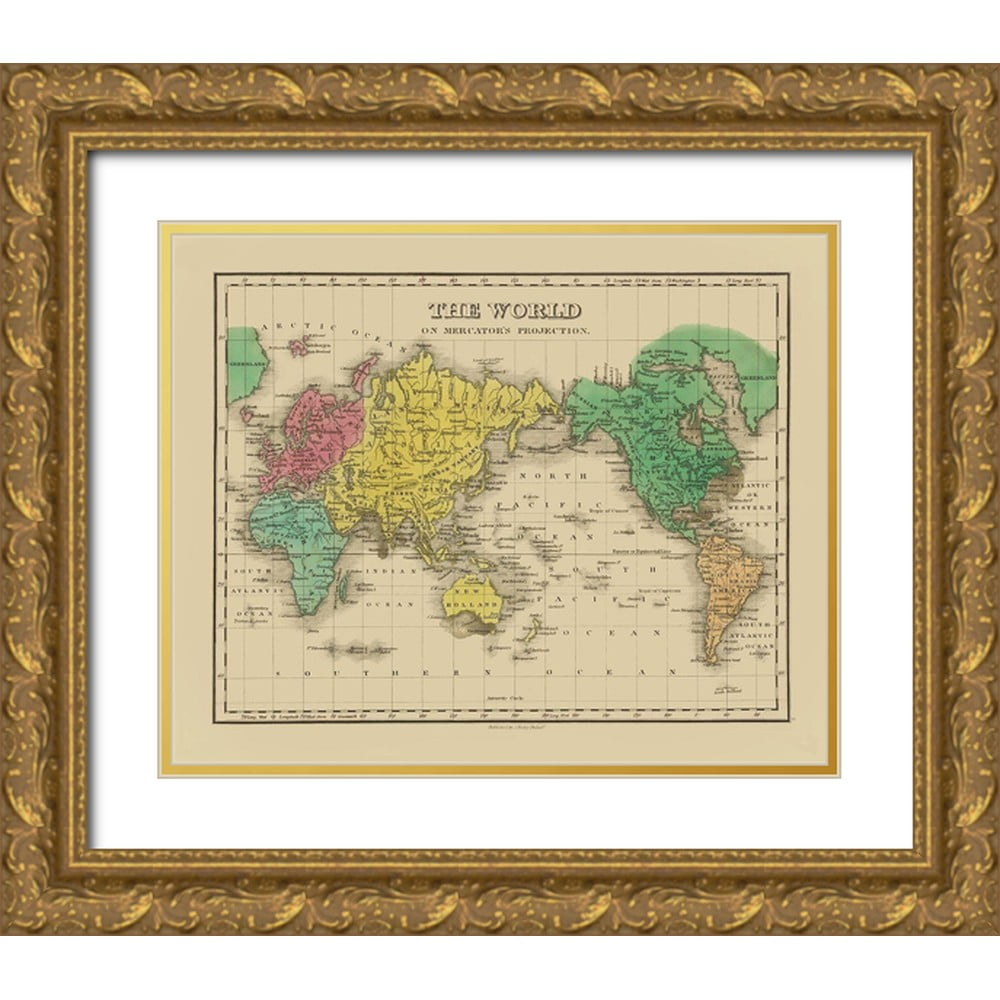 Finley 14x12 Gold Ornate Wood Framed with Double Matting Museum Art ...