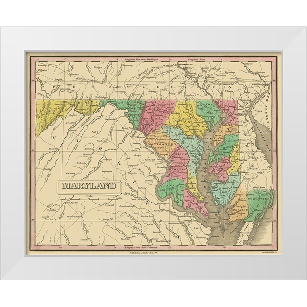 Finley 14x12 White Modern Wood Framed Museum Art Print Titled ...