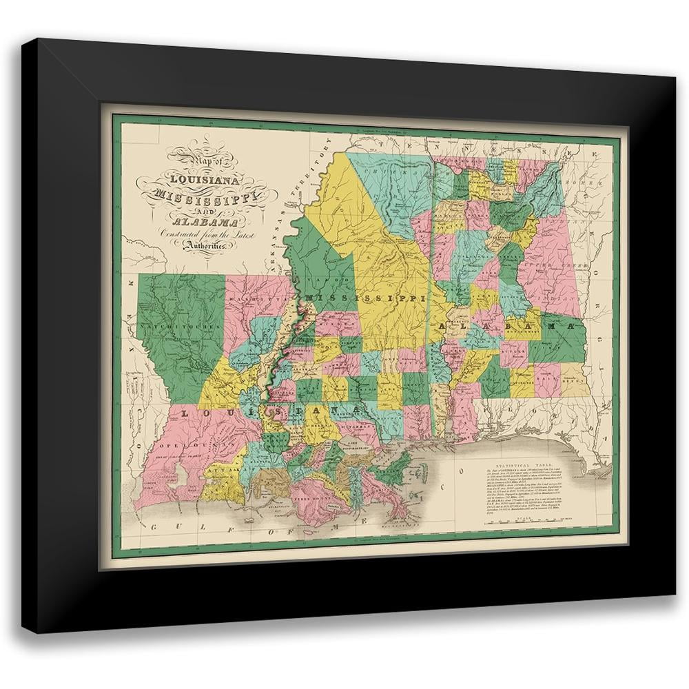 Finley 18x15 Black Modern Framed Museum Art Print Titled - Louisiana ...