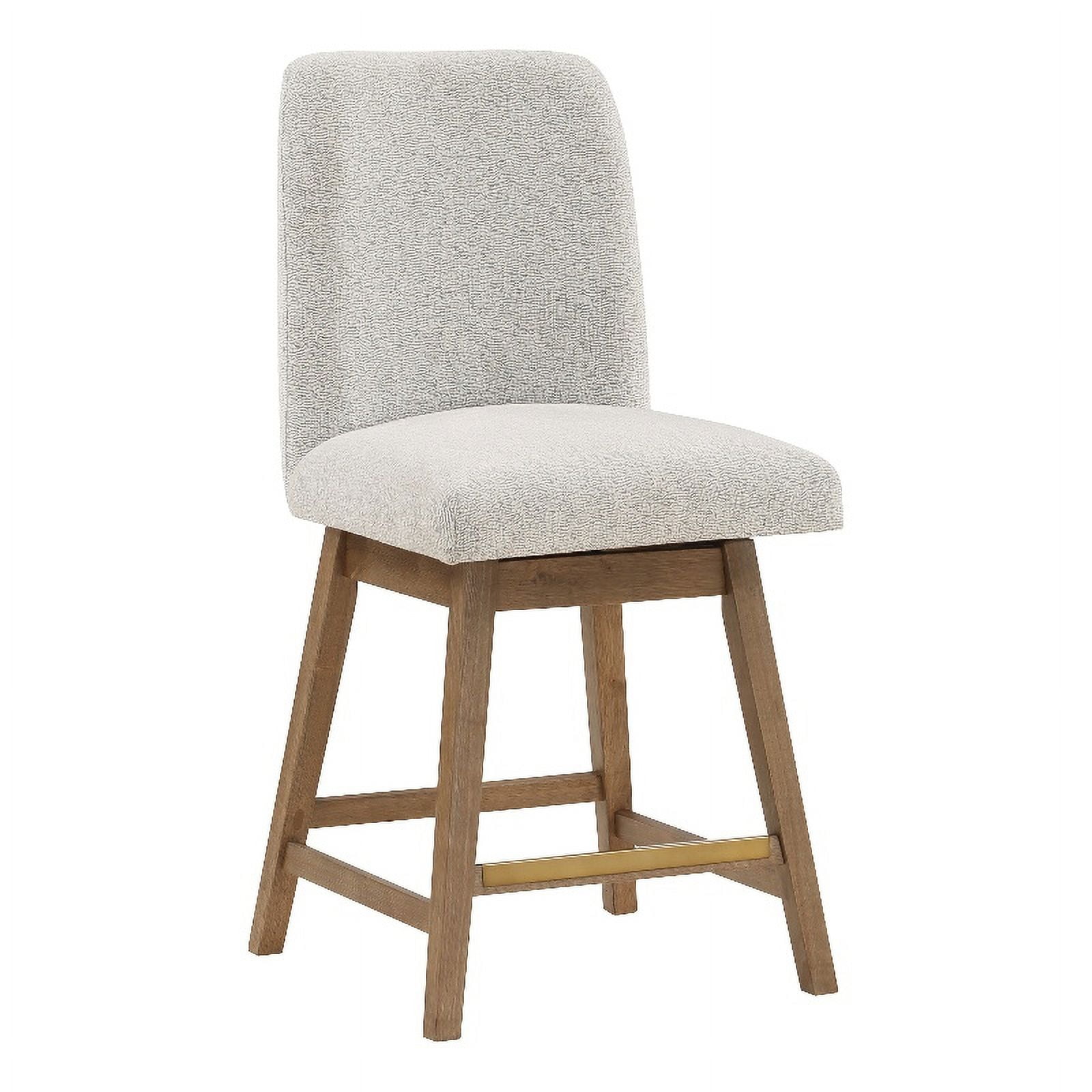 Finley 26" Swivel Counter Stool 2-Pack in Parchment Beige Fabric ...