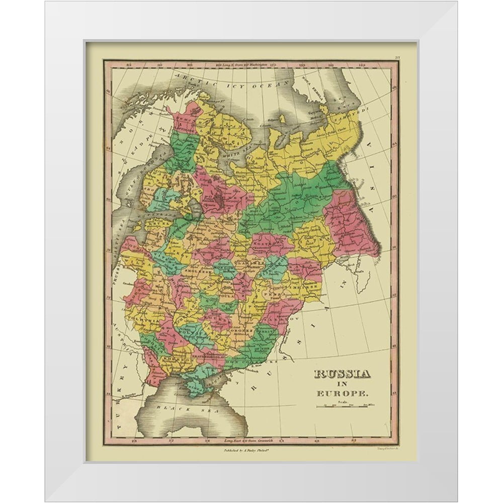 Finley 26x32 White Modern Wood Framed Museum Art Print Titled - Europe ...