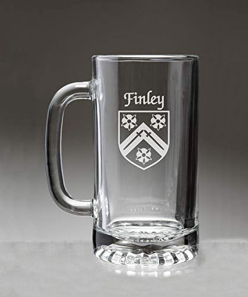 Finley Irish Coat of Arms Glass Beer Mug (Sand Etched) - Walmart.com