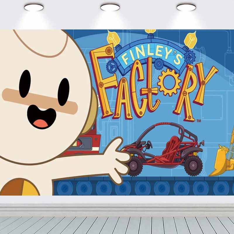 Finley's Factory Party Supplies Backdrop Banner Poster Birthday ...