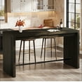 Finmind 63-inch Long Bar Table, Industrial Counter Height Pub Dining ...