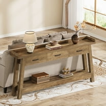 Tribesigns Wood Console Table Long Sofa Table with 3 Drawers, 70.9 inch ...