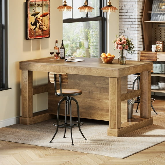 Finmind Kitchen Island with 3 Shelves, 55-Inch Kitchen Shelf with Large ...