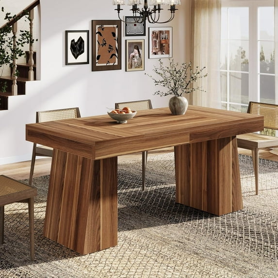 Finmind Rectangular 55" Dining Table for 4 People, Farmhouse Dining ...