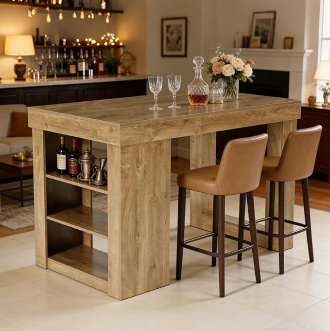 Inspiring Bar Height Table With Storage Pictures