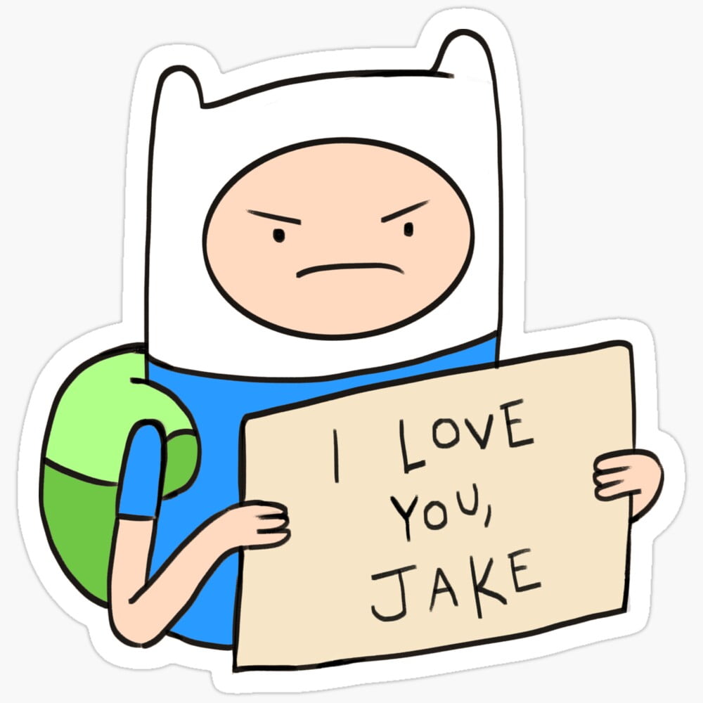 Finn - Adventure Time Sticker Phone Decal Water Bottle Stickers Car ...