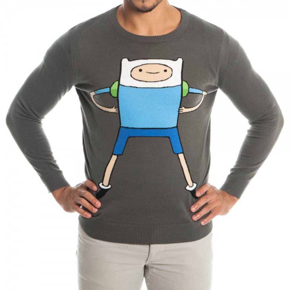 Finn Cartoon Adult Knit Pullover Sweater - Walmart.com