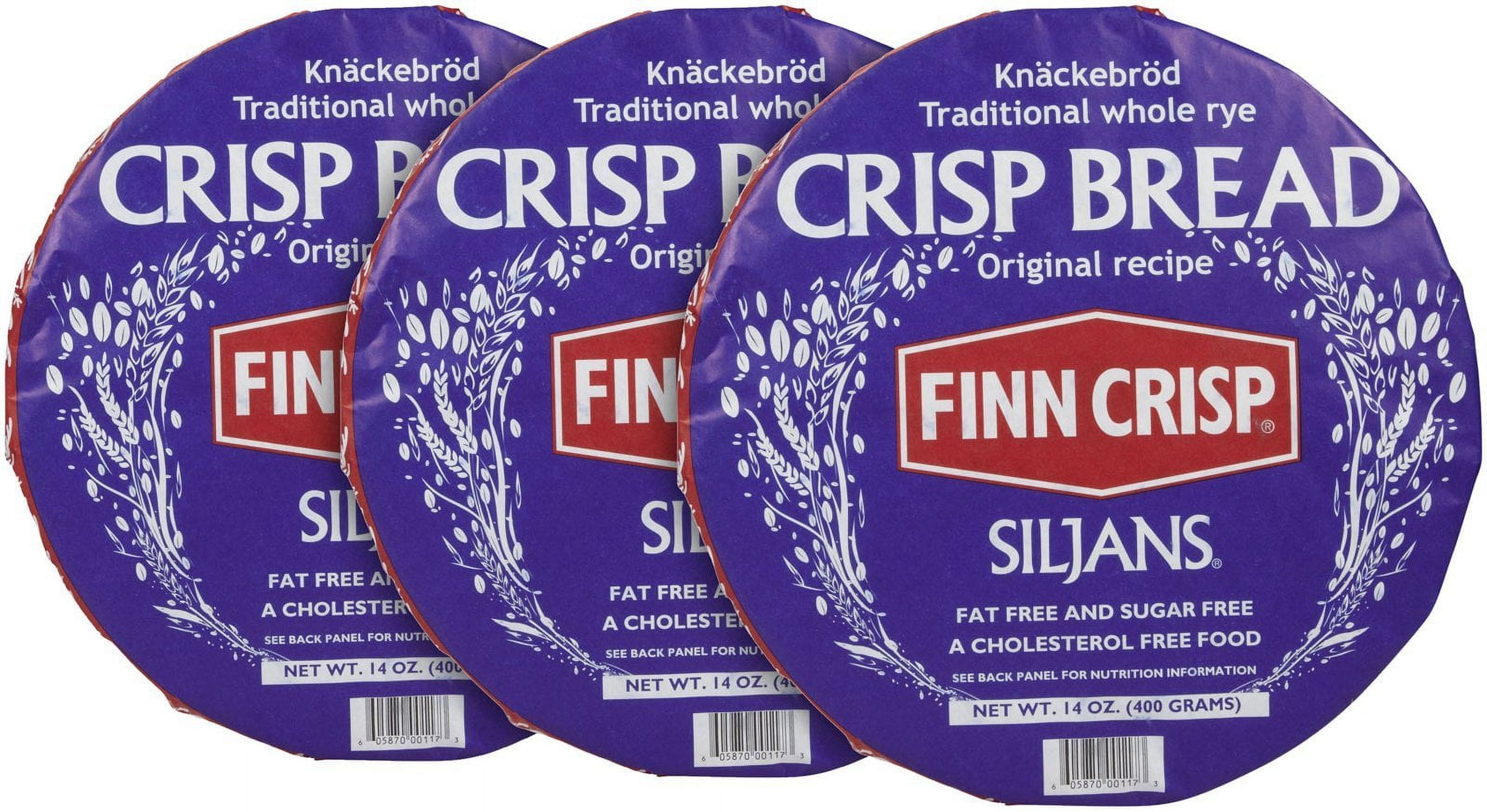 Finn Crisp Siljans Round Rye Crispbread 3 x 14oz | KnÃ¤ckebrÃ¶d From ...