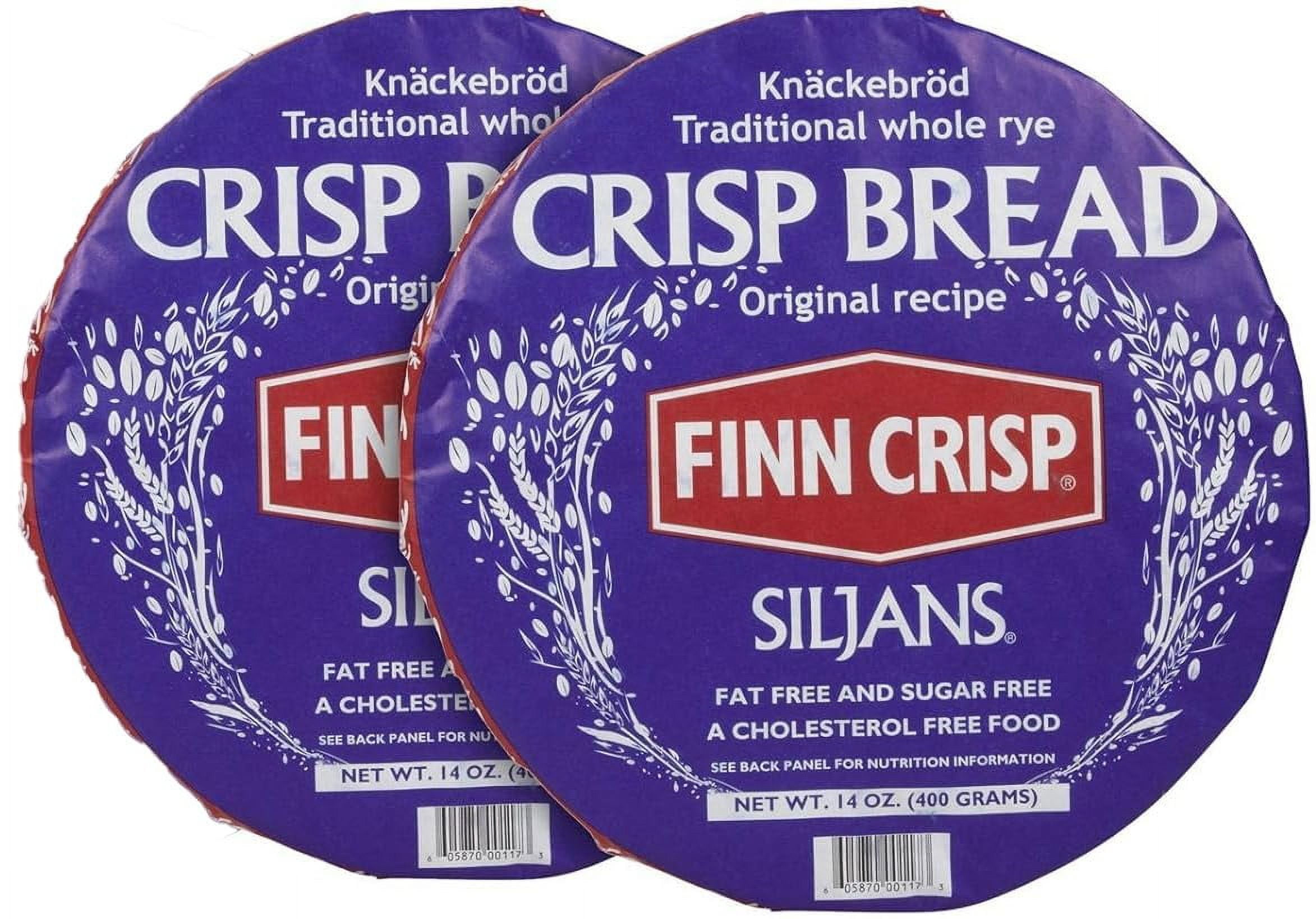 Finn Crisp SiljansEGSC Round Rye Crispbread 2 x 14oz | From Finland ...