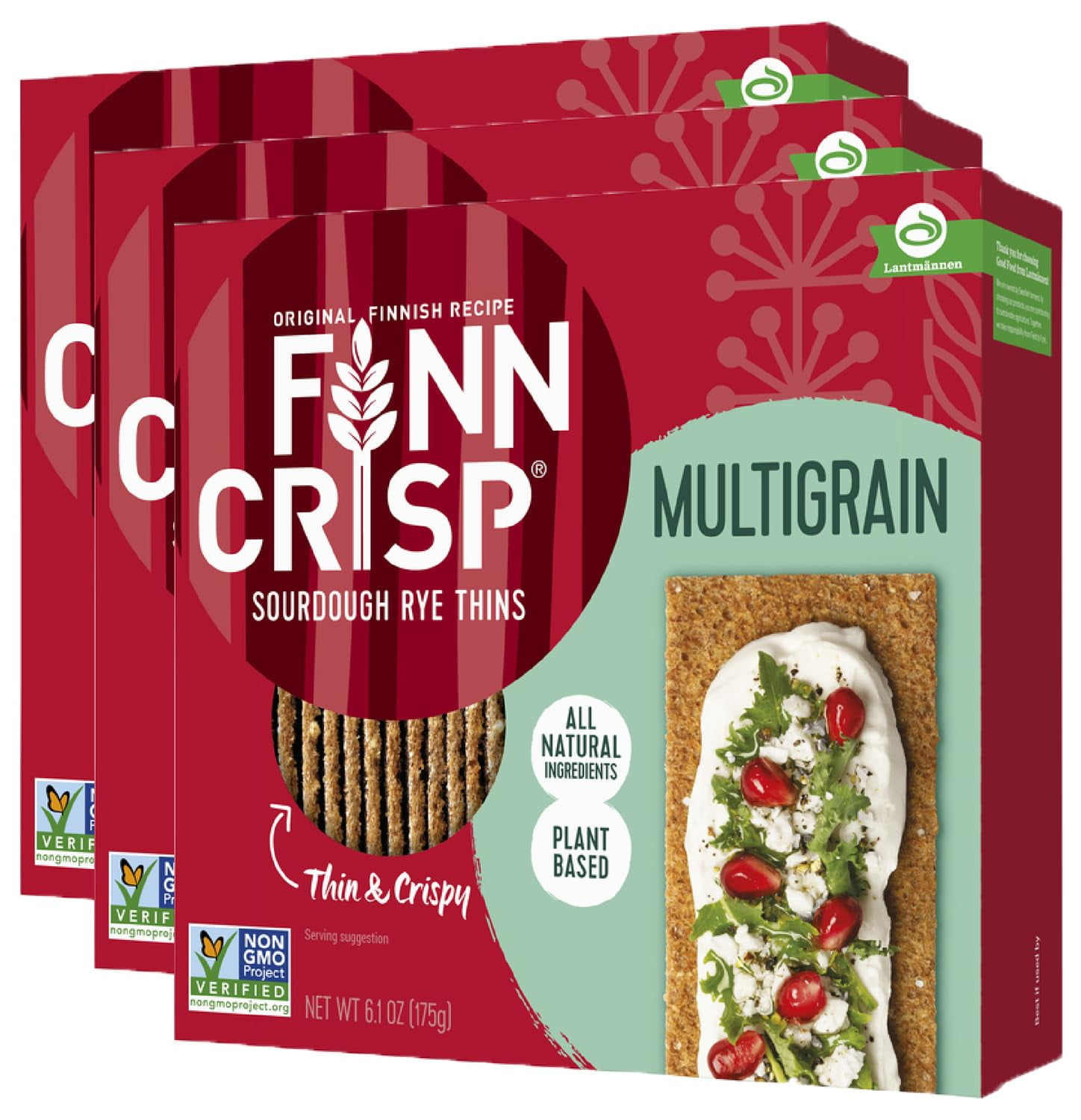 Finn Crisps Multigrain Crispbread DMF15 6.1oz 3 Packs | Multipack ...