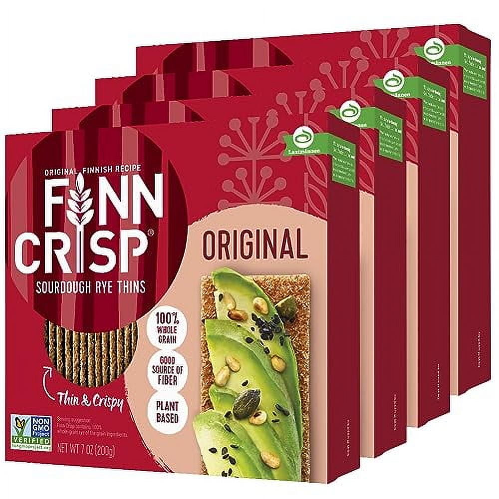 Finn Crisps Original Rye Crispbread 7oz | Thin, Crispy Rye Flatbread ...