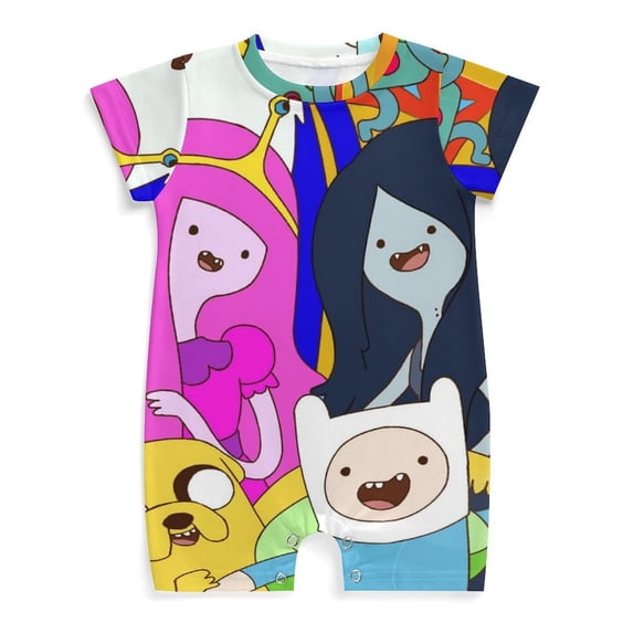 Finn Dog Adventure Time Baby One-Piece Rompers Summer Short Sleeve ...