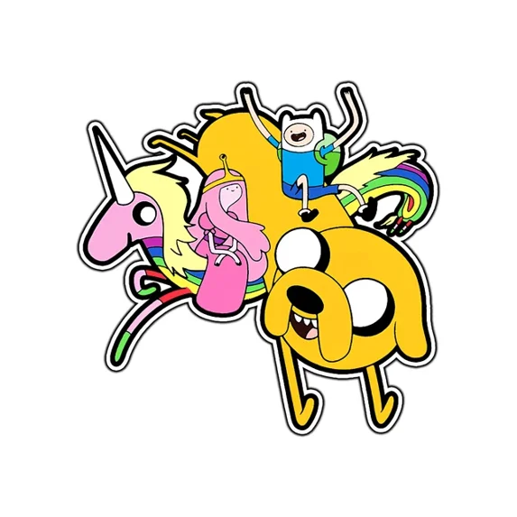 Finn, Jake, Rainicorn, Princess Bubblegum Waterproof Sticker Phone ...