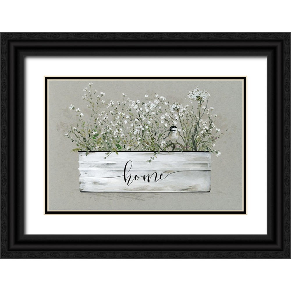 Finn, Livi 14x11 Black Ornate Wood Framed with Double Matting Museum ...