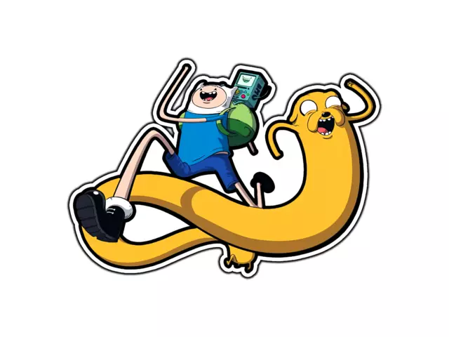 Finn The Human, Jake The Dog, And Bmo Waterproof Sticker Phone Decal ...