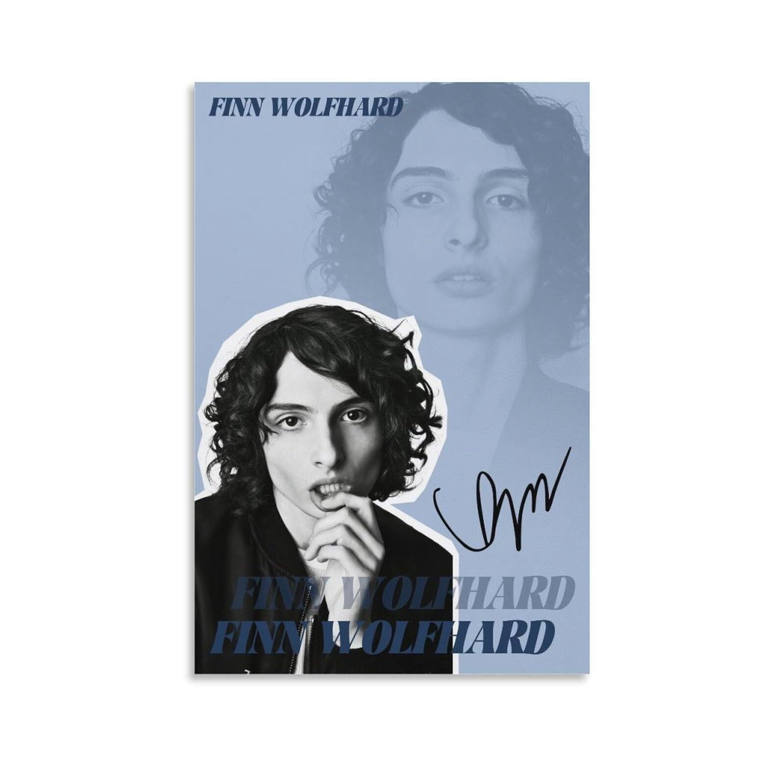Finn Wolfhard Signed Gift Poster Prints Canvas Wall Art for Trendy Dorm ...