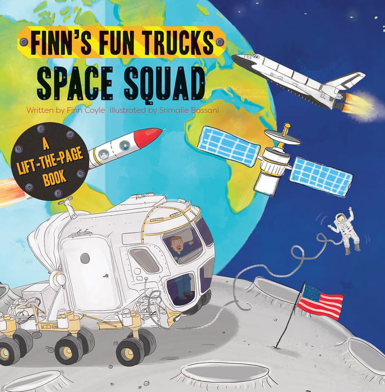 Finn's Fun Trucks Space Squad: A Lift-The-Page Truck Book, (Board Book ...