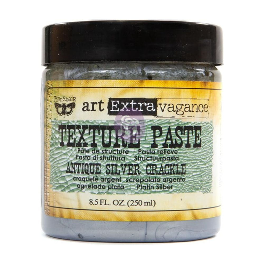 Finnabair Art Extravagance Texture Paste 8.5oz-Antique Silver Crackle ...