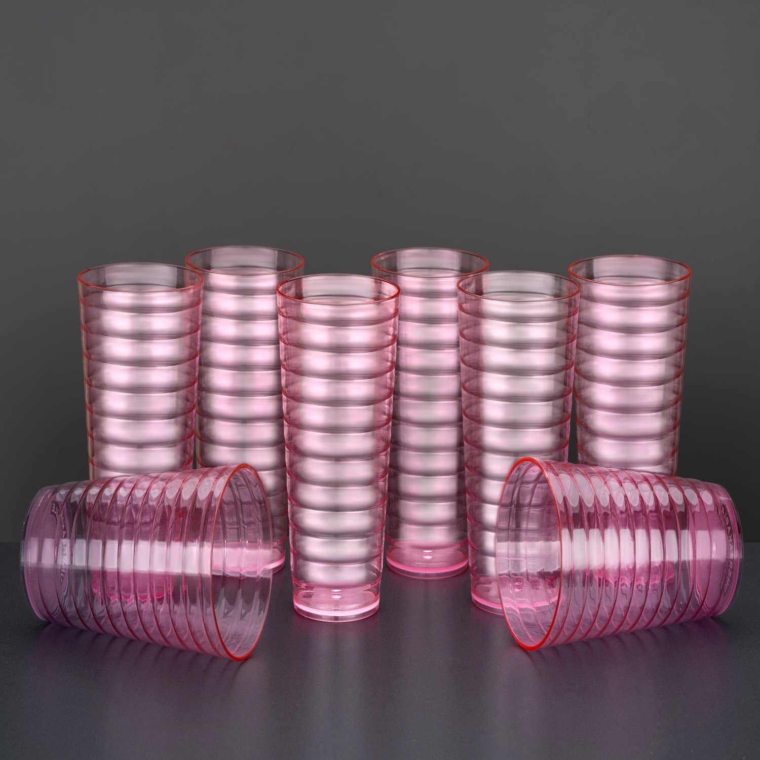 Finner 8 Pcs Unbreakable Transparent BPA Free Food Grade Plastic Fiber ...