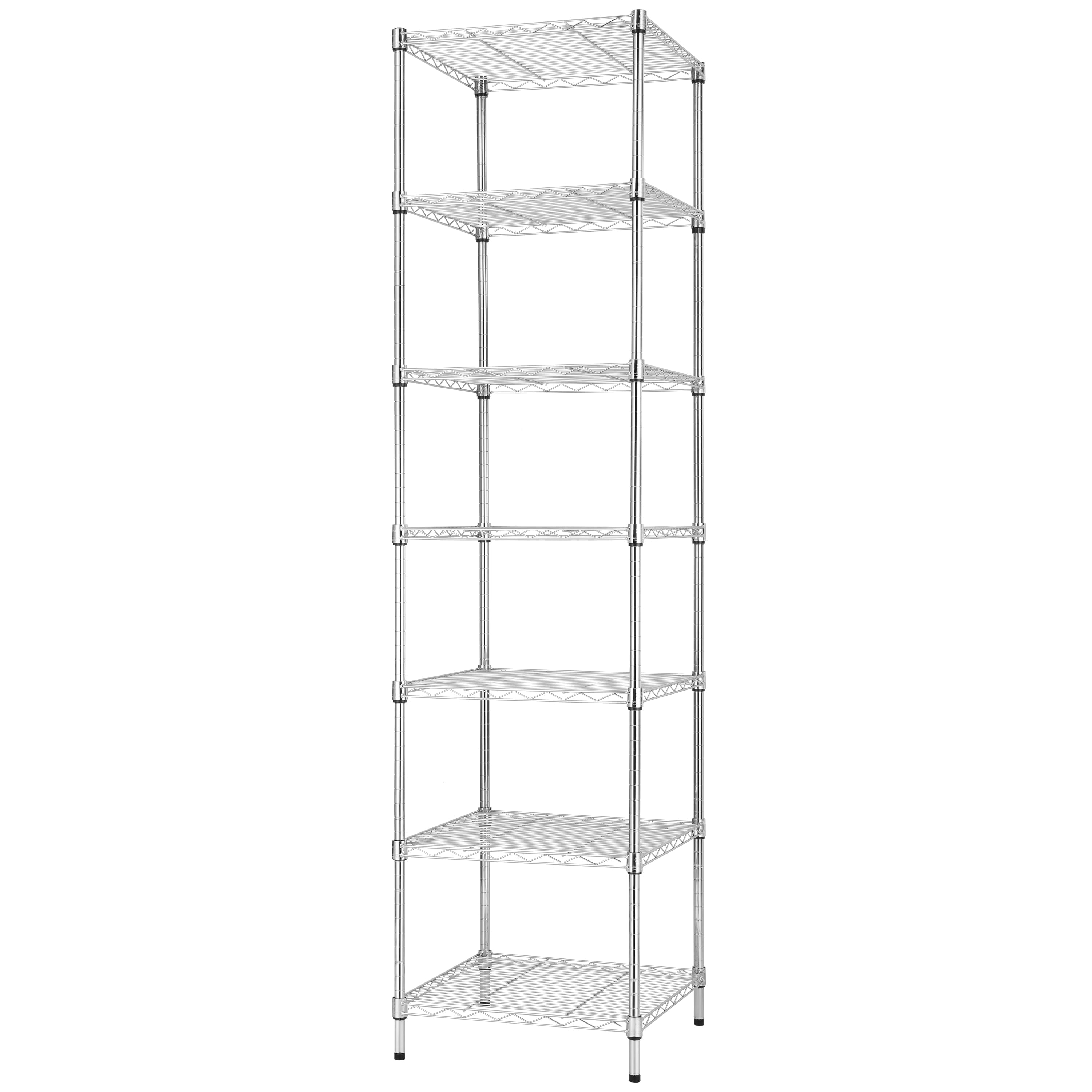 Finnhomy Heavy Duty 7-Tier Wire Shelving Unit, 18x18x72 Storage Rack ...