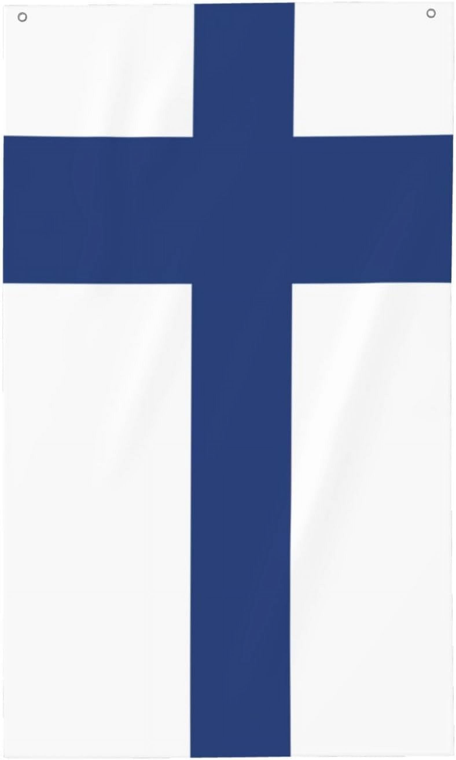 Finnish Flag Print Garden Flag Single Side 4x6 ft,Outdoor Home Patio ...