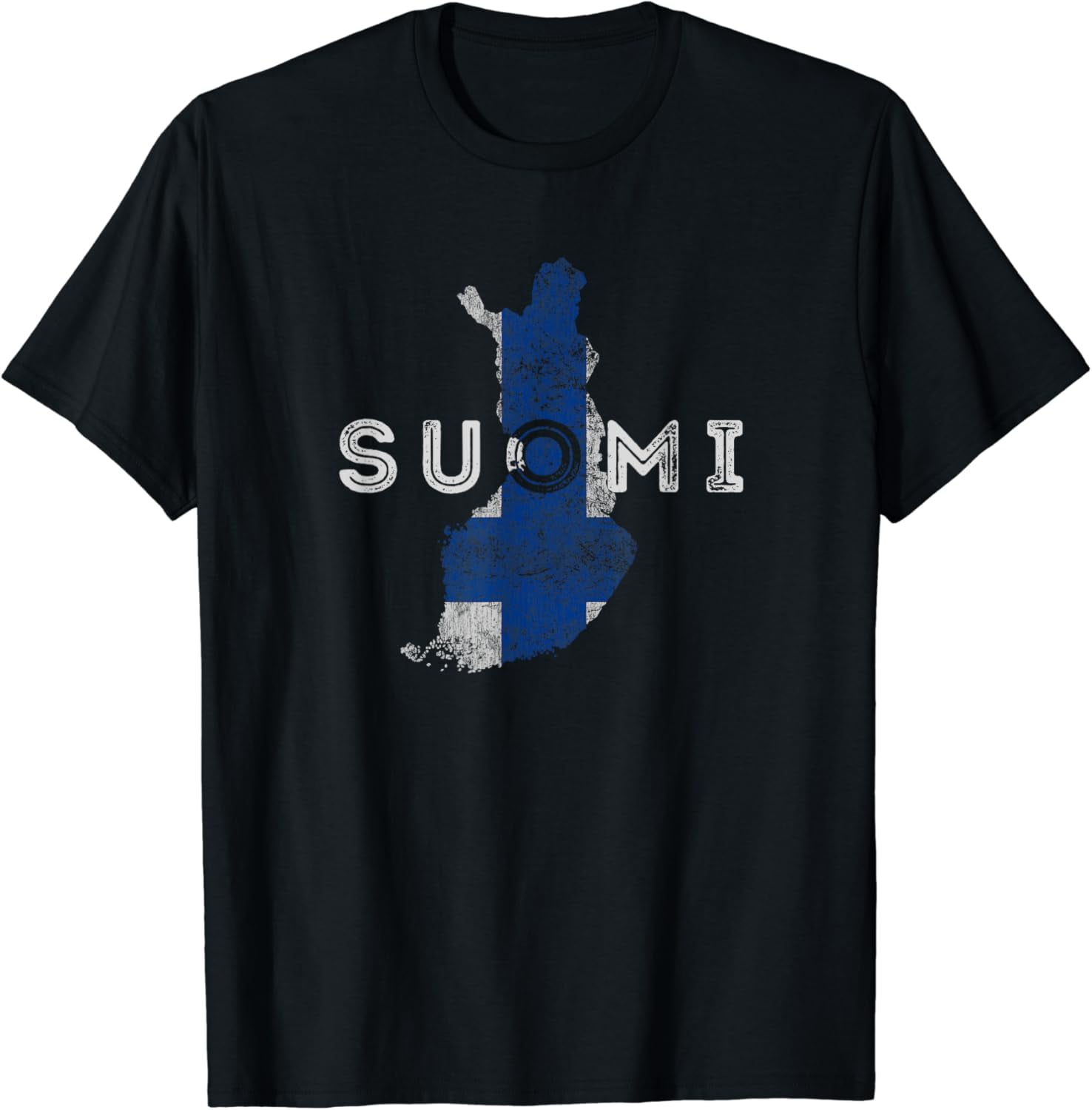 Finnish Map and Flag Souvenir - Distressed Suomi Finland T-Shirt ...