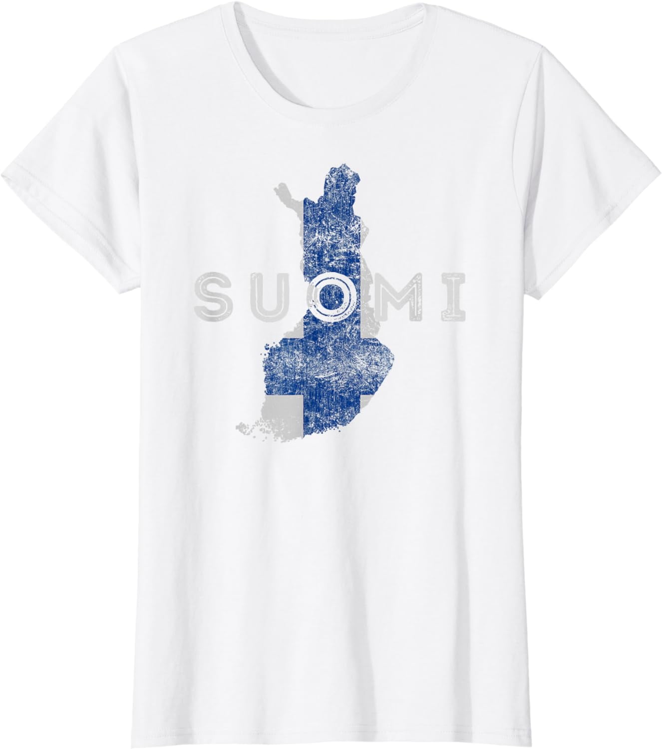 Finnish Map and Flag Souvenir - Distressed Suomi Finland T-Shirt ...