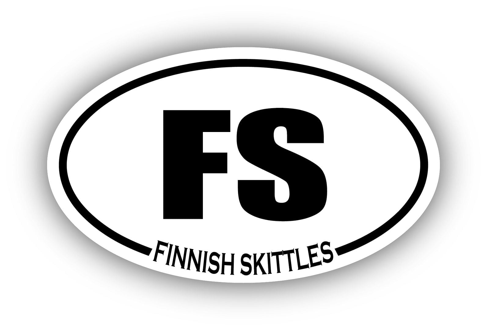 Finnish Skittles FS Oval Bumper Sticker 3M Vinyl Decal 3 in x 5 in ...