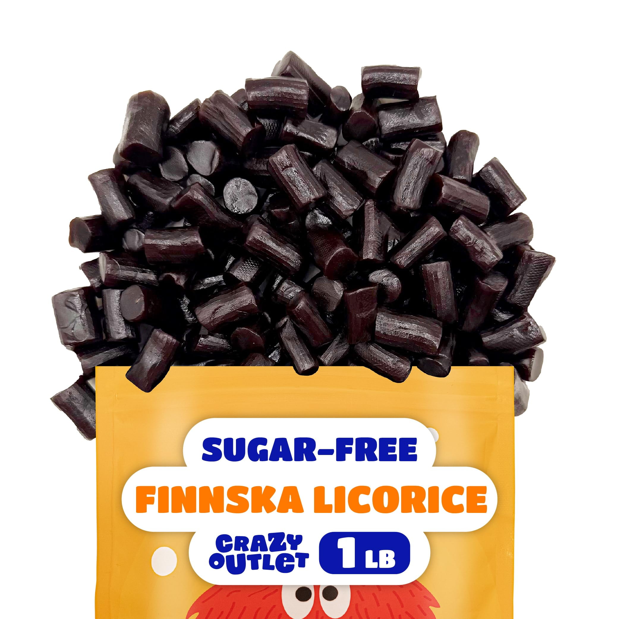 Finnska Sugar Free Black Licorice MDA05 Candy - 1 Pound Bag - Classic ...