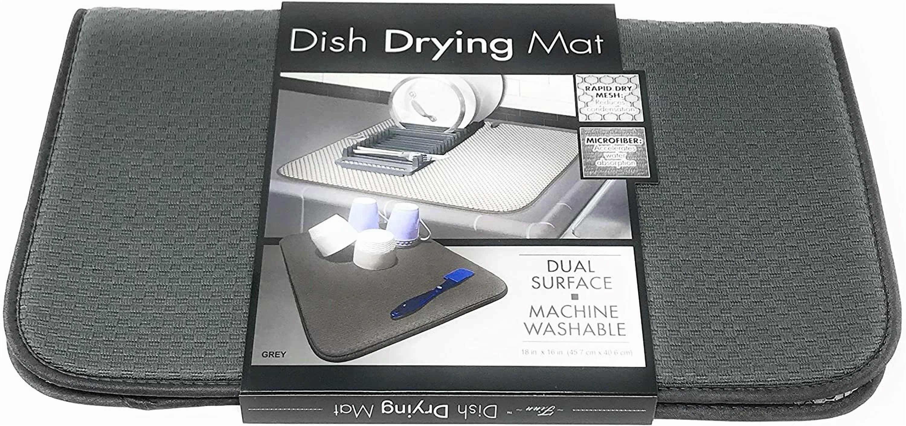 Finntm Dual Sided Grey 18 X 16 Microfiber Absorbent Kitchen Dish Drying ...