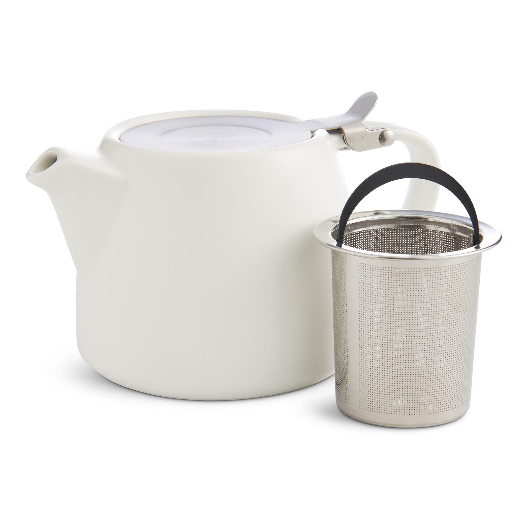 Fino 3-Cup Stackable Teapot, Fine White Porcelain, 17.25-Oz Capacity ...