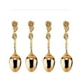 Fino Demi Spoon Set, Rose Design, Gold Plated Stainless Steel, Set of 4 ...