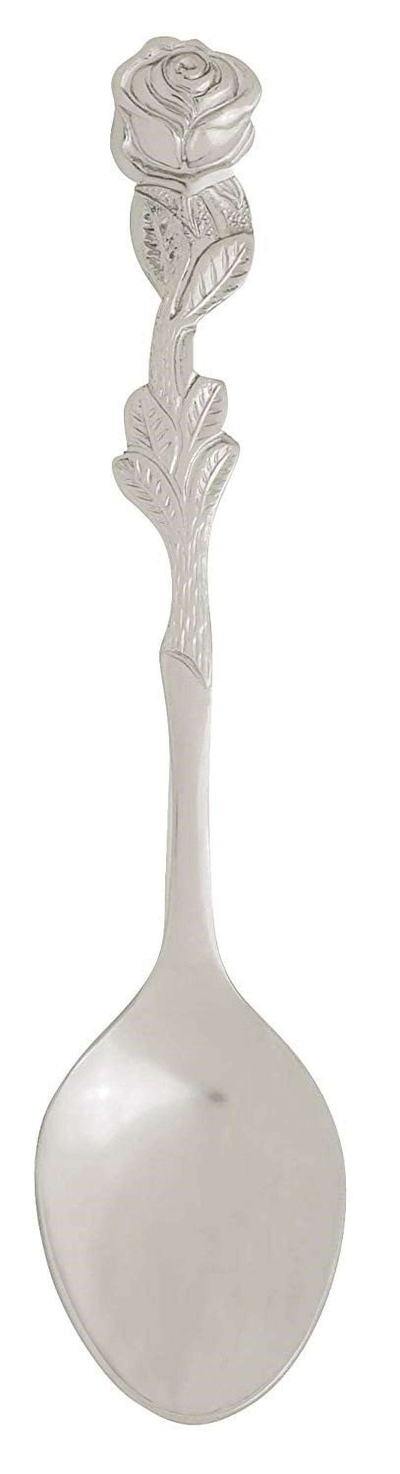 Fino Demi Spoon Set, Rose Design, Stainless Steel, Made in Japan, Set ...