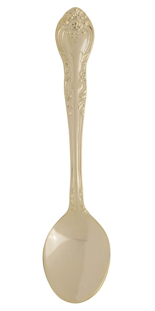 Fino Demi Spoon Set, Traditional Design, Gold Plated Stainless Steel ...