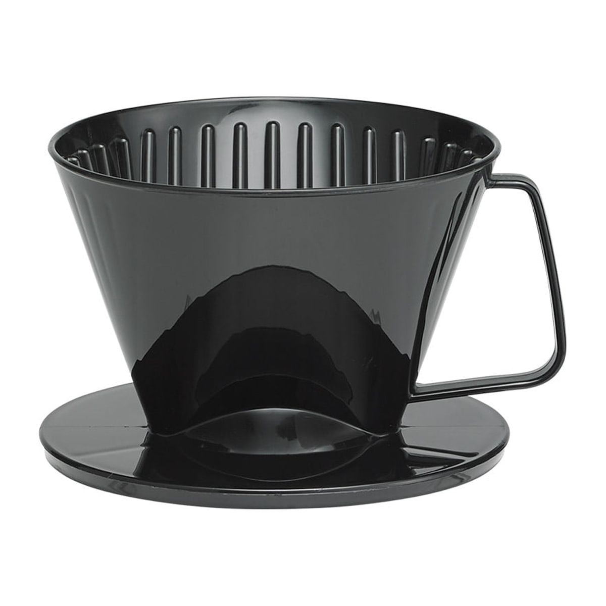 Fino Pour-Over Coffee Brewing Filter Cone, Number 1-Size, Black, Brews ...
