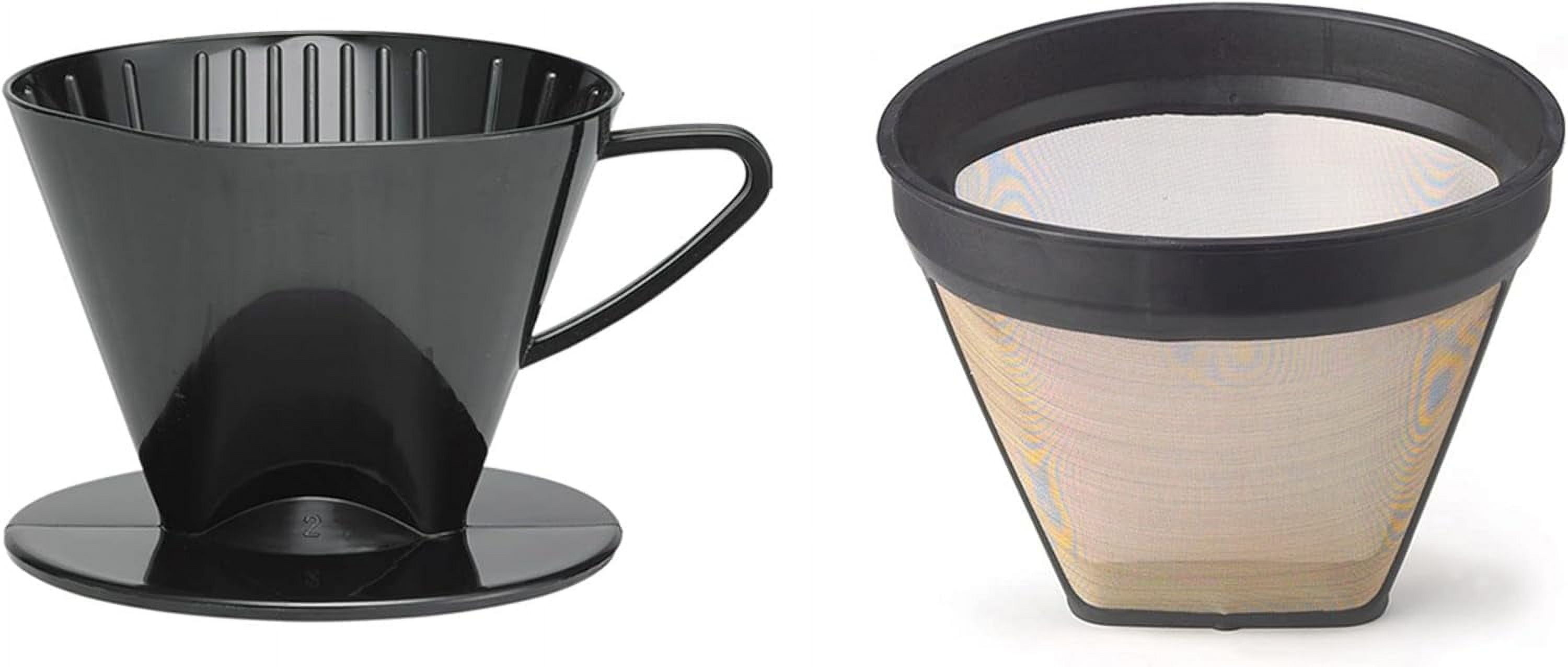 Fino Pour-Over Reusable Coffee Brewing Cone with Gold-Toned Mesh ...