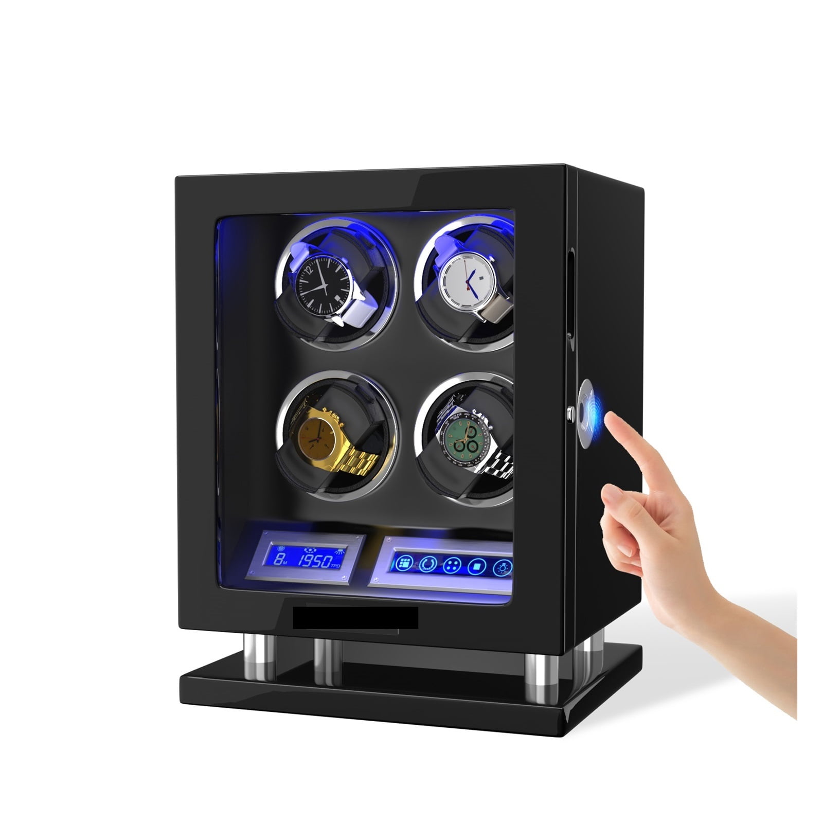 Finrprint Unlock Automatic Watch Winder With 3/4/6/8/12 Slot ...