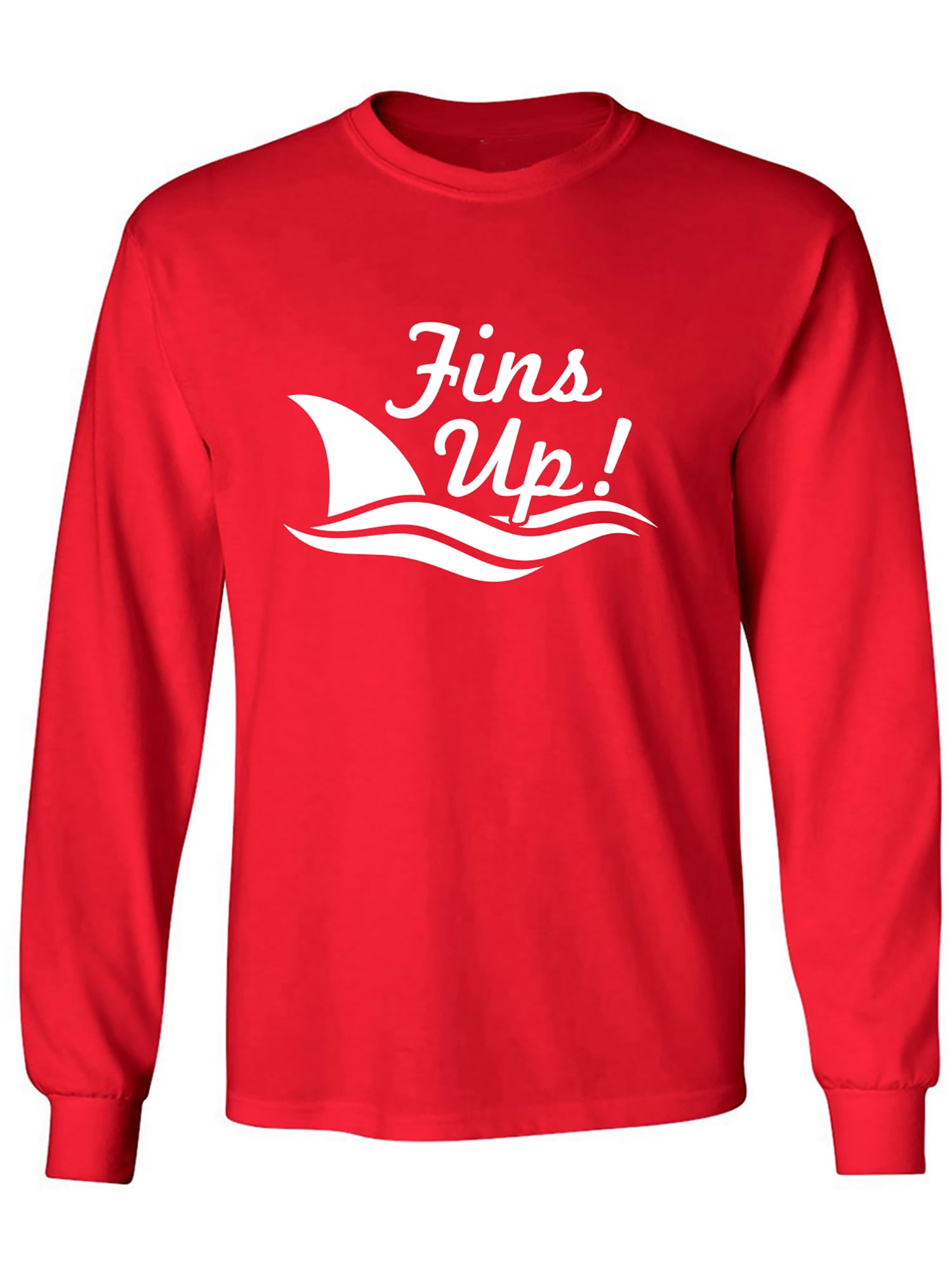 Fins Up! Adult Long Sleeve T-shirt - Walmart Business Supplies