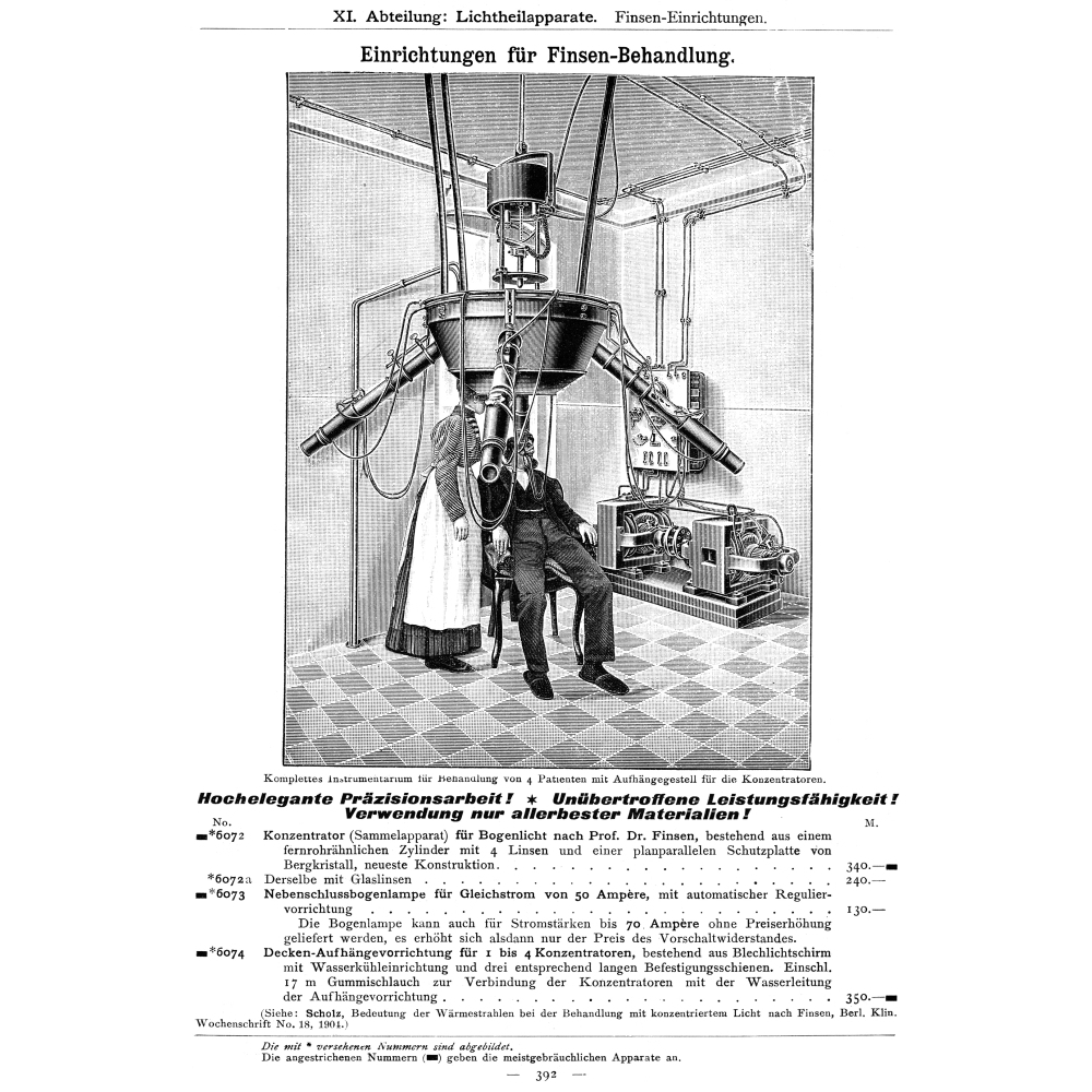 Finsen Apparatus C1905. Nfinsen Apparatus For The Treatment Of Skin ...