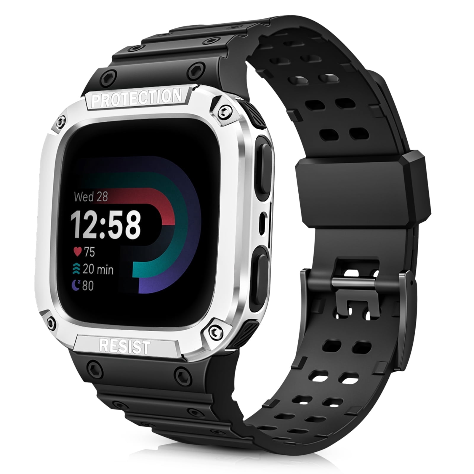 Fintie Bands with Case for Fitbit Versa 4/ 3/ 2/ 1 / Versa Lite ...