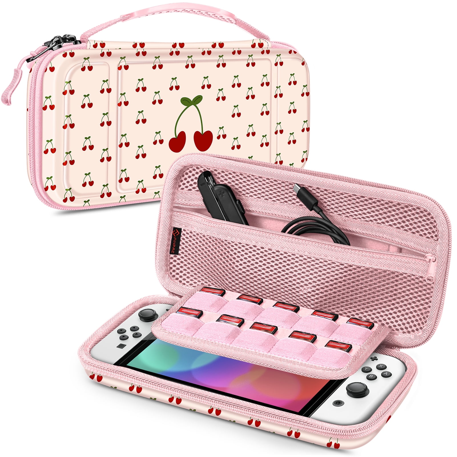 Fintie Carrying Case for Nintendo Switch OLED Model 2021/Switch 2017, [Shockproof] Hard Shell ...