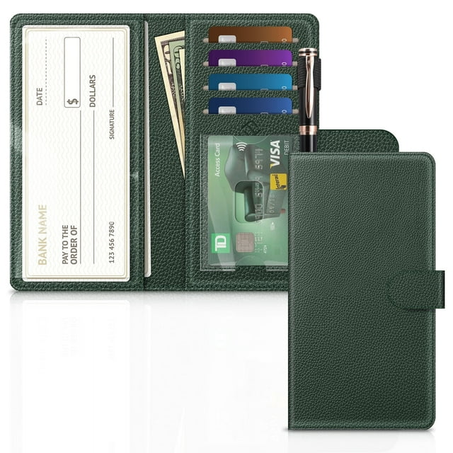 Fintie Checkbook Cover, RFID Blocking Big Capacity Standard Register ...