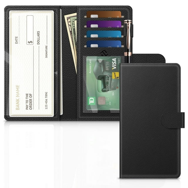 Fintie Checkbook Cover, RFID Blocking Big Capacity Standard Register ...