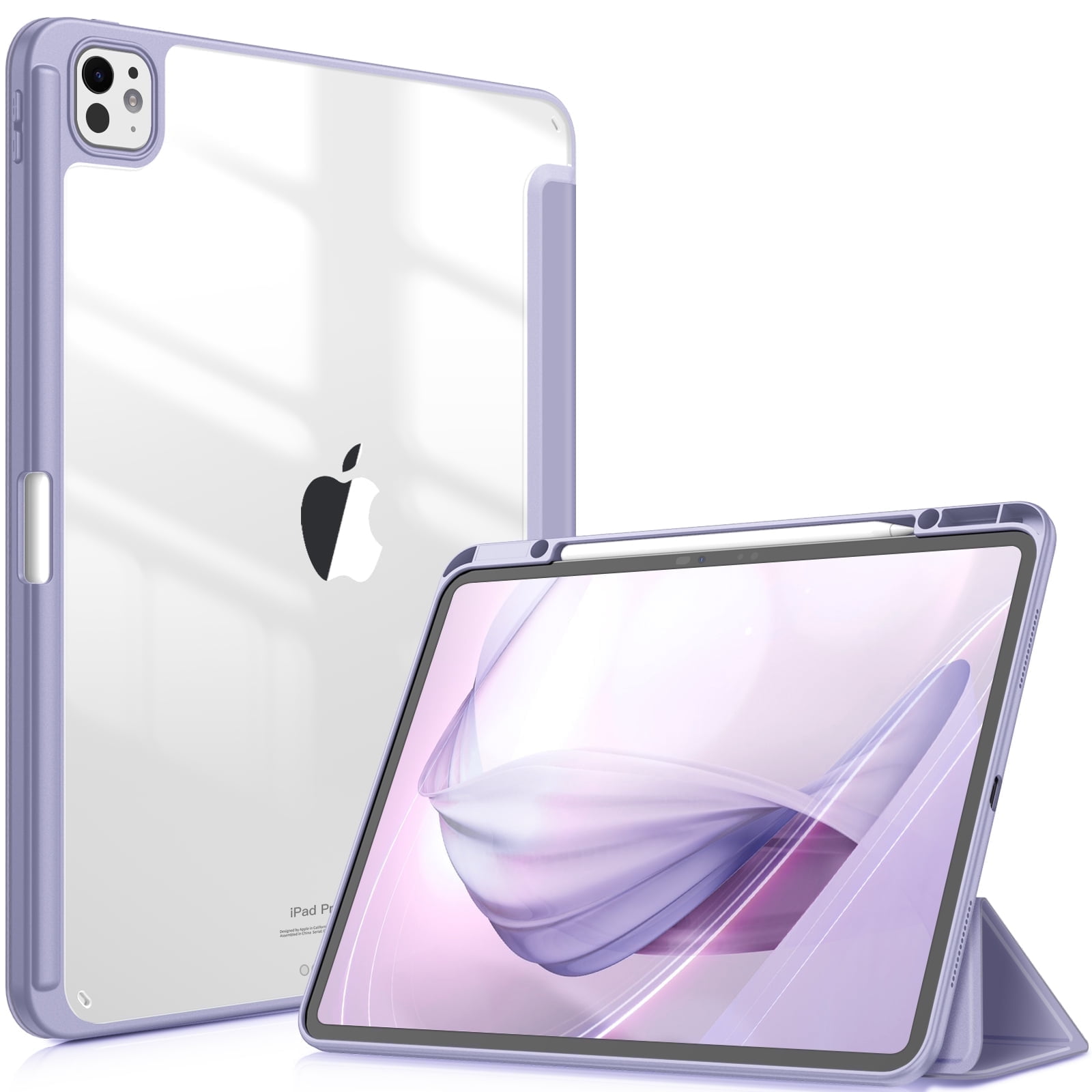 Fintie Hybrid Slim Case, Shockproof Clear Back with Pencil Holder for ...