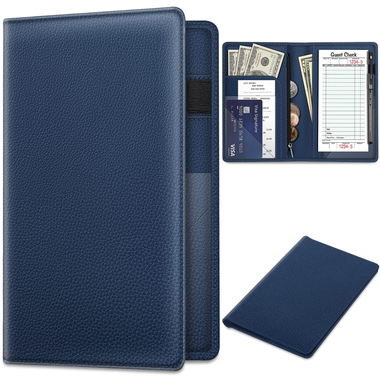 Fintie Server Book Organizer with Zipper Pocket Unisex PU Leather ...