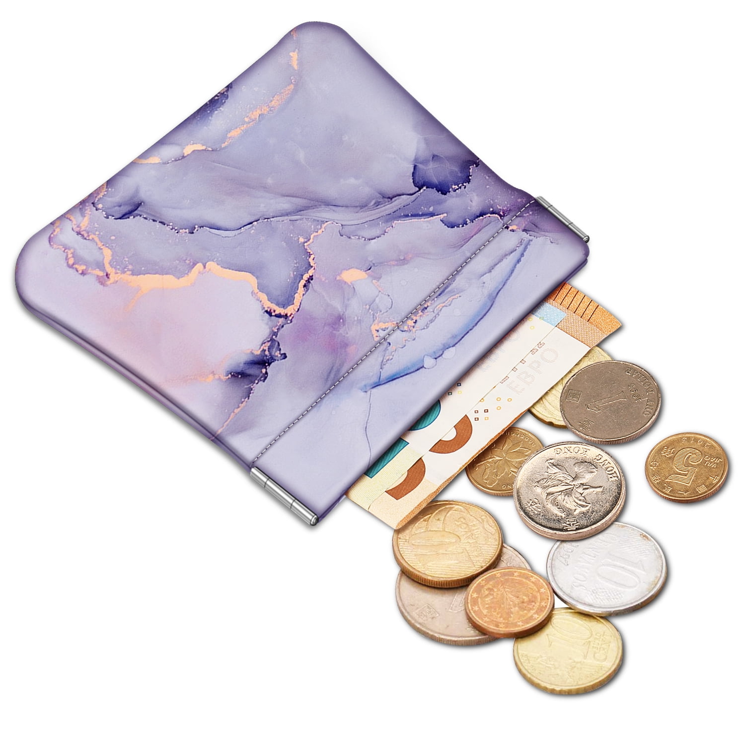 Fintie Squeeze Coin Purse,PU Leather Coin Pouch Change Holder for Woman ...